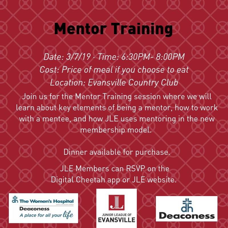 Mentor Training – Junior League of Evansville